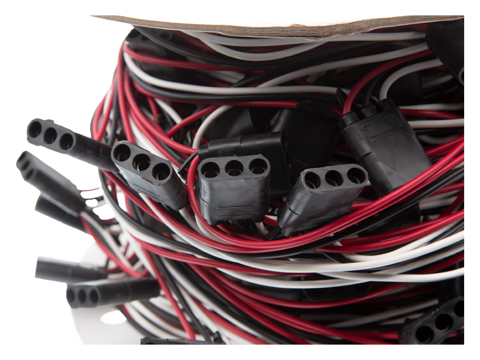 3 Pin Female Continuous Loom | 4" Spacing | Heavy Duty Lighting