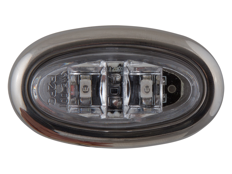 2" Mini Oval Clearance Marker with Stainless… | Heavy Duty Lighting