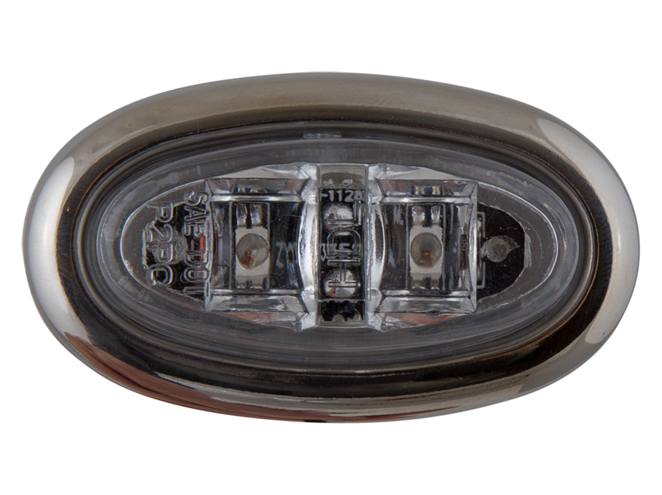 2" Mini Oval Clearance Marker with Stainless… | Heavy Duty Lighting