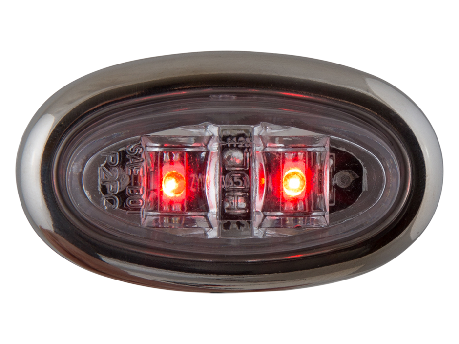 2" Mini Oval Clearance Marker with Stainless… | Heavy Duty Lighting