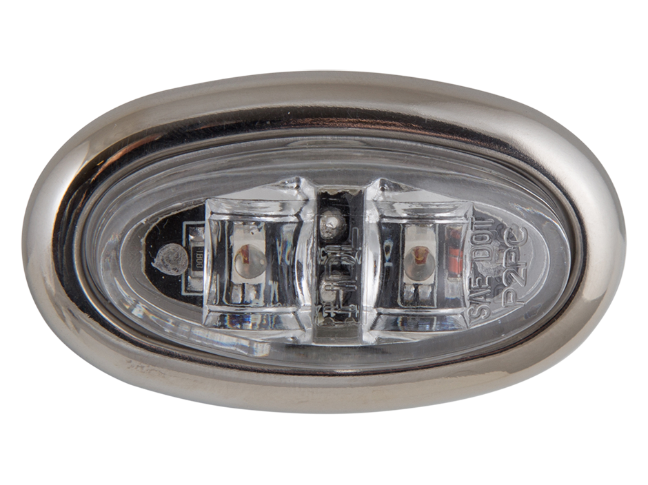 2" Mini Oval Clearance Marker with Stainless… | Heavy Duty Lighting