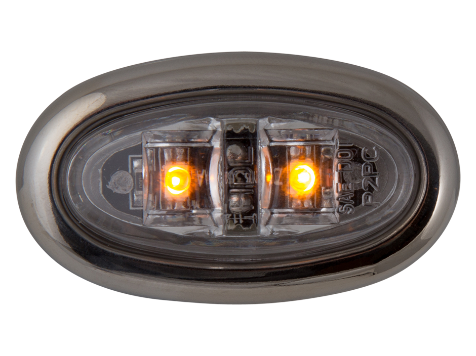 2" Mini Oval Clearance Marker with Stainless… | Heavy Duty Lighting
