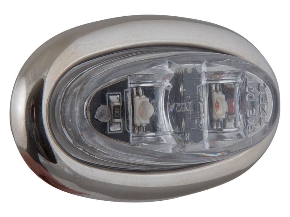 2" Mini Oval Clearance Marker with Stainless… | Heavy Duty Lighting