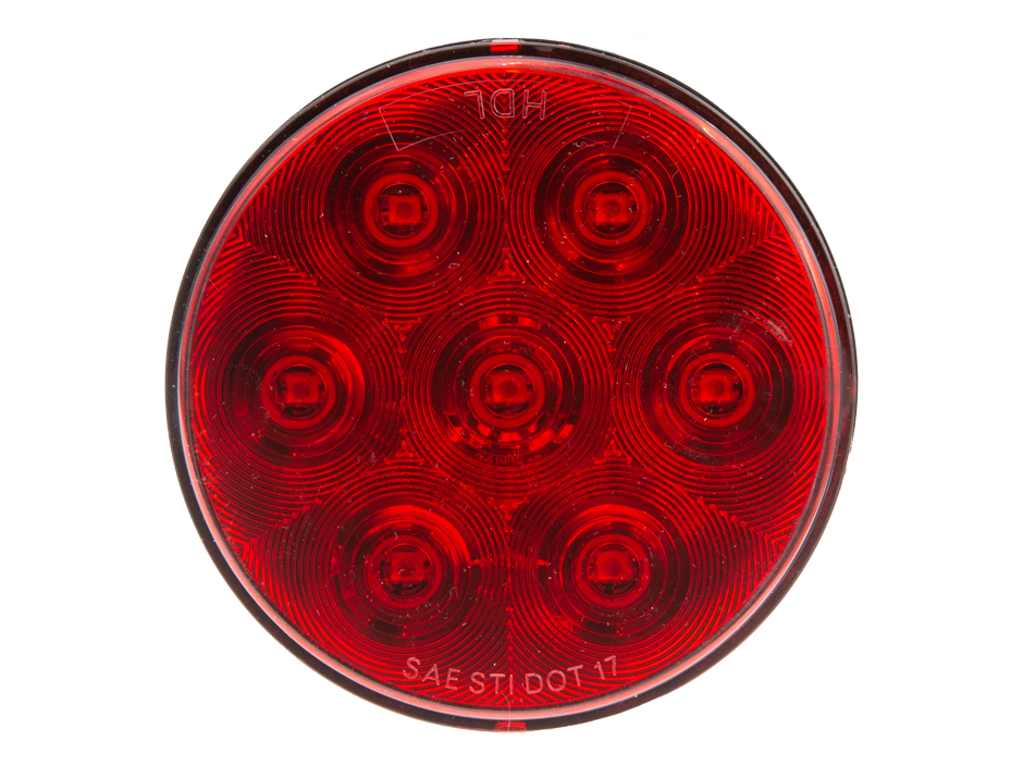 4" Round Stop Tail Turn with AMP Connector | Heavy Duty Lighting