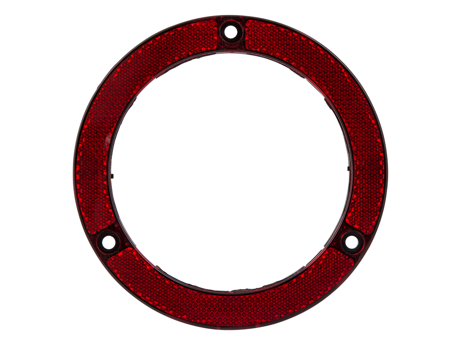 4" Round Reflective Plastic Snap Flange | Heavy Duty Lighting