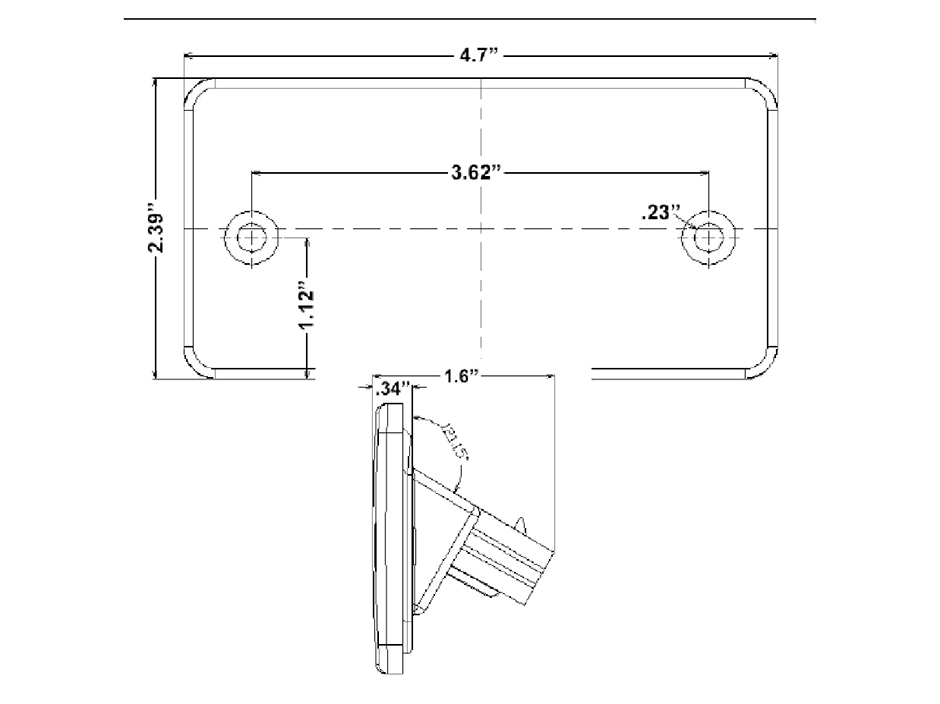 Freightliner® Rectangular Cab Marker Light | Heavy Duty Lighting