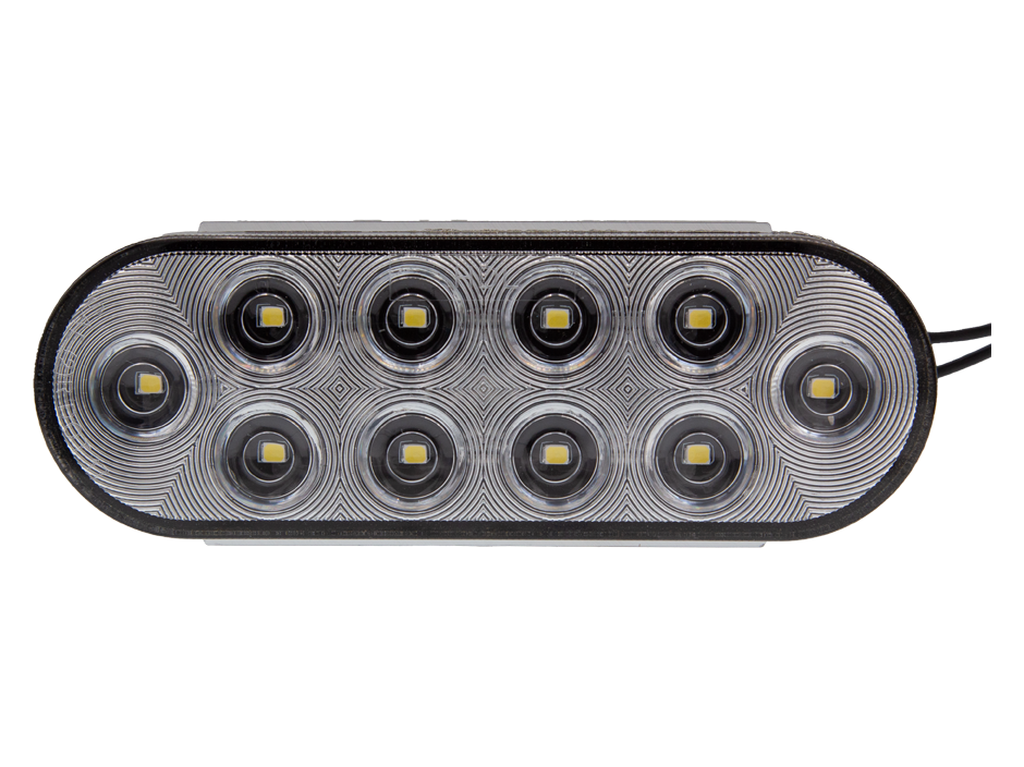 6" Oval Backup Light with AMP Connector | Heavy Duty Lighting