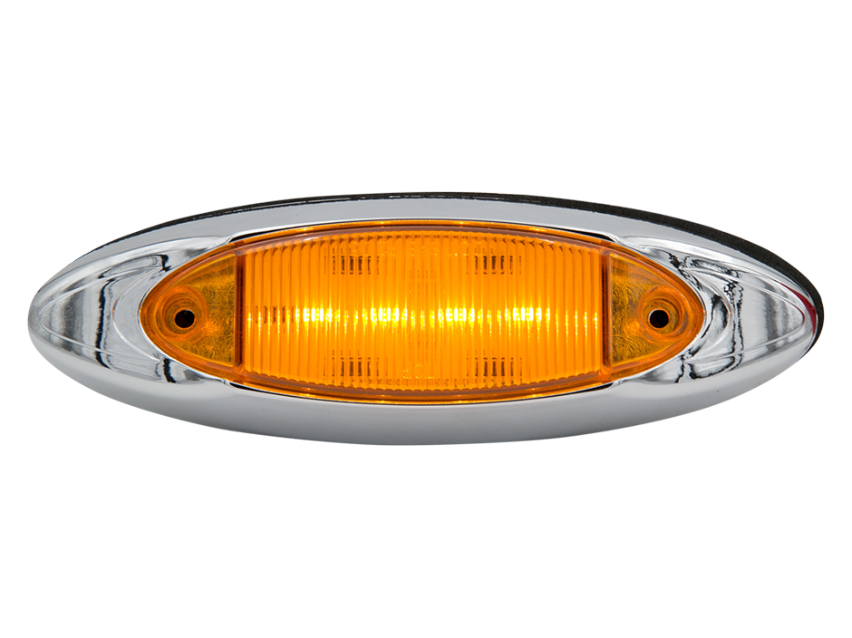 6" Oval Clearance Marker Light with Chrome Bezel | Heavy Duty Lighting